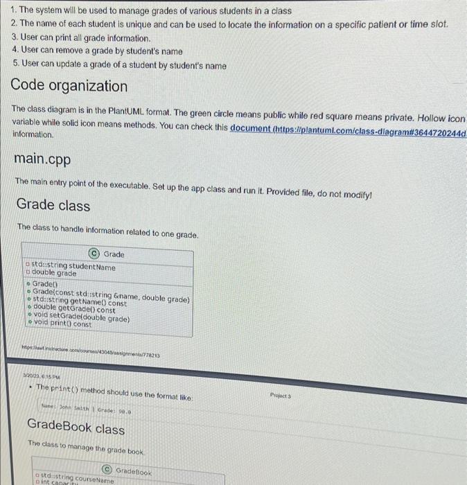 Solved Develop a grade book system that allows manipulation | Chegg.com