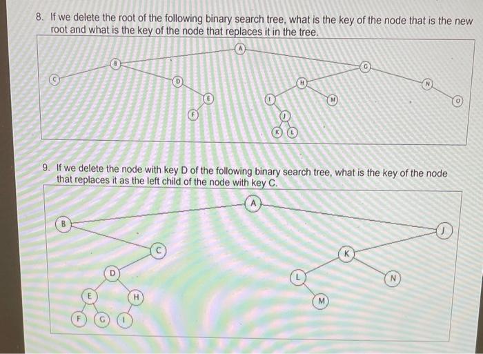 Solved 8. If we delete the root of the following binary | Chegg.com