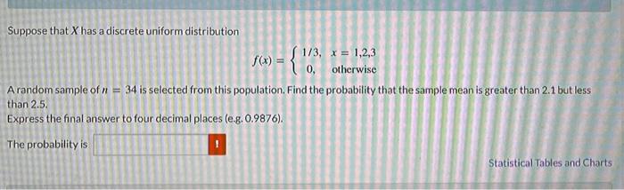 Solved Suppose that X has a discrete uniform distribution | Chegg.com