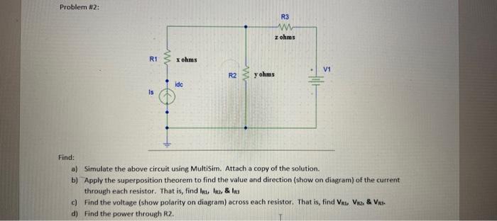 Solved Problem \#2: Find: a) Simulate the above circuit | Chegg.com