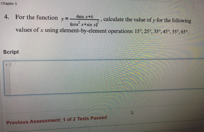 (Solved) : Chapter 3 4 Function Y 4sin X 6 Calculate Value Y Following ... (Solved) : Chapter 3 4 Function Y 4sin X 6 Calculate Value Y Following ...