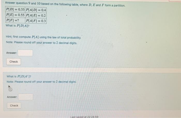 Solved Answer question 9 and 10 based on the following | Chegg.com