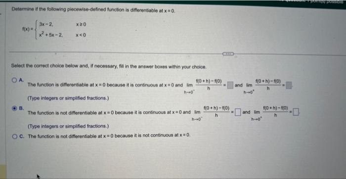 Solved Determine If The Following Piecewise Defined Function 9238