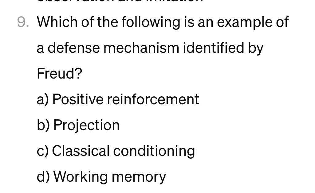 Solved Which of the following is an example of a defense | Chegg.com
