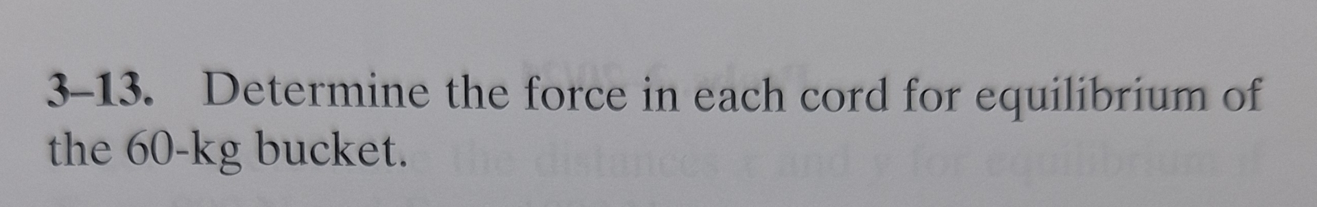 Solved 3-13. ﻿Determine the force in each cord for | Chegg.com