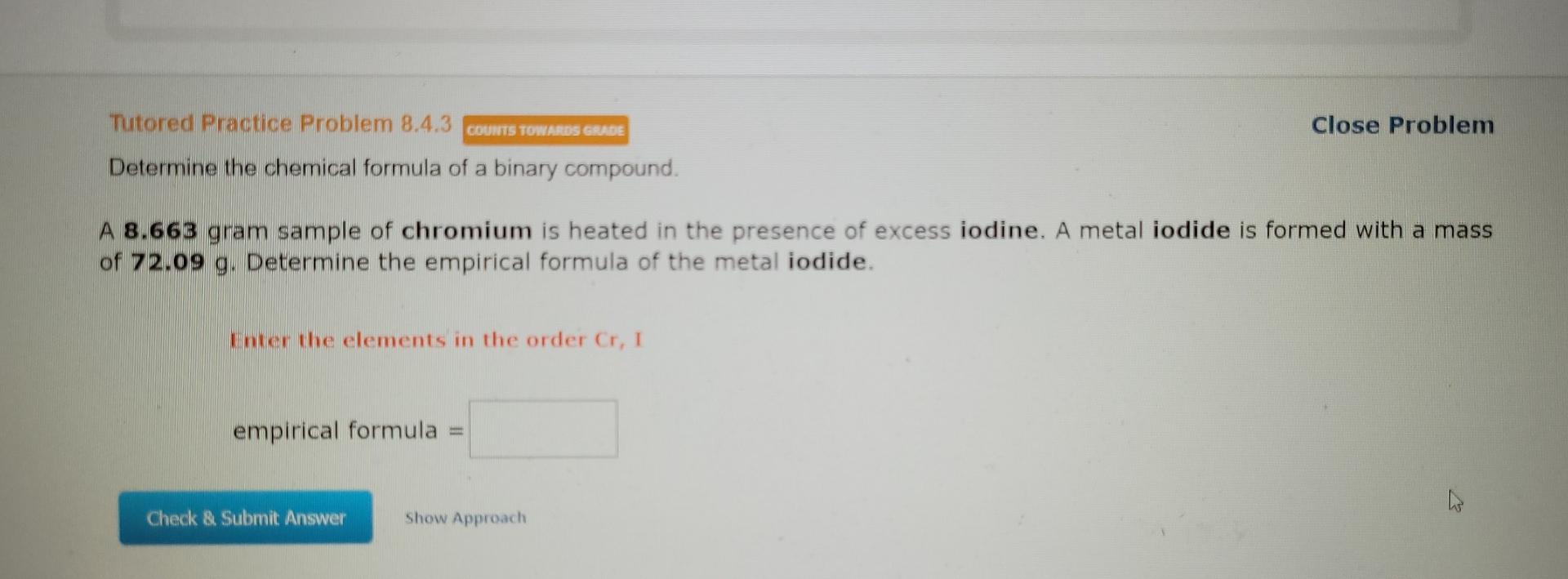 Solved Tutored Practice Problem 8 4 3 Counts Towards Grade