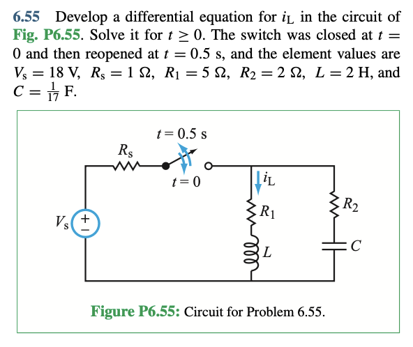 Solved Provide me an answer for iL2(1s): 6.55 ﻿Develop a | Chegg.com