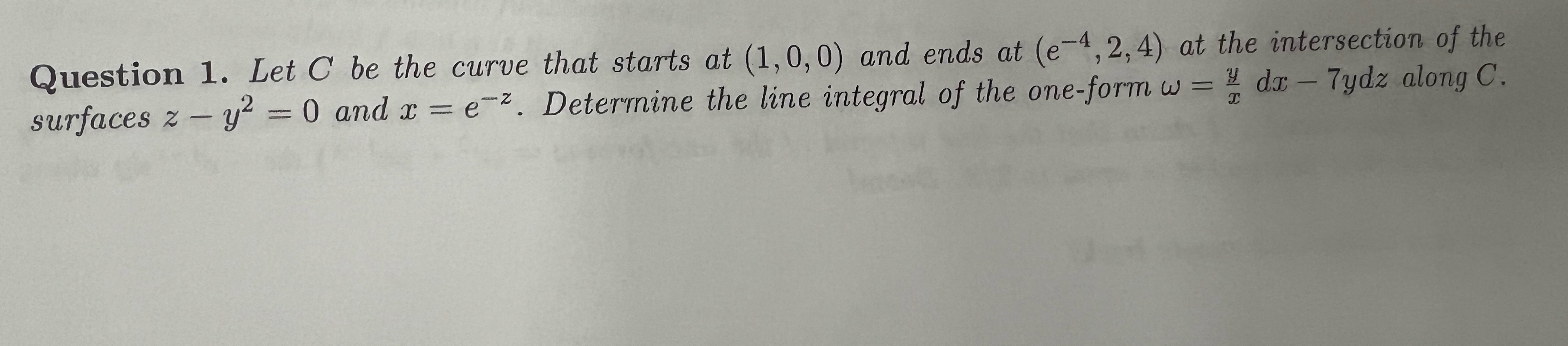 Solved Question 1. ﻿Let C ﻿be the curve that starts at | Chegg.com