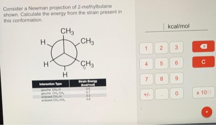 Solved Consider a Newman projection of 2-methylbutane shown. | Chegg.com