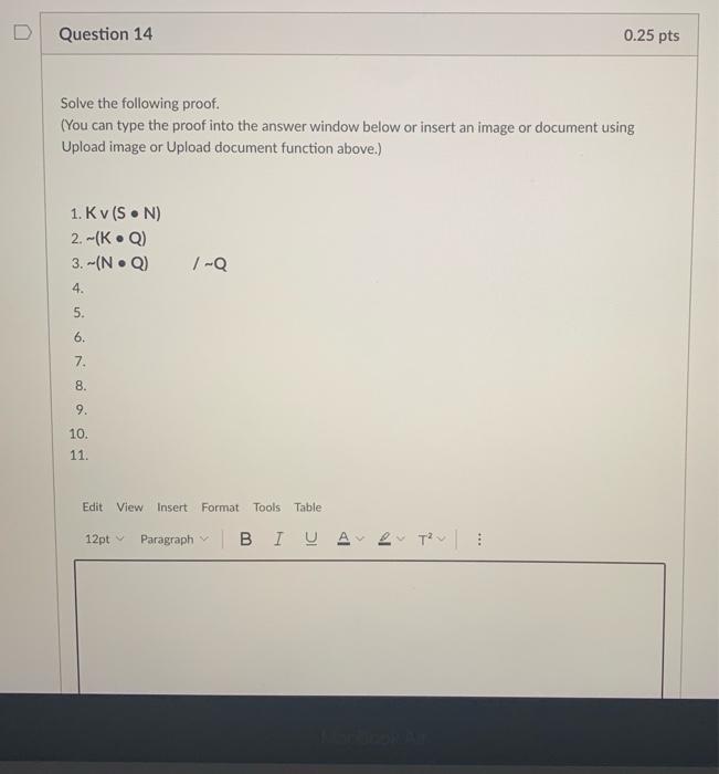 Solve the following proof. (You can type the proof | Chegg.com
