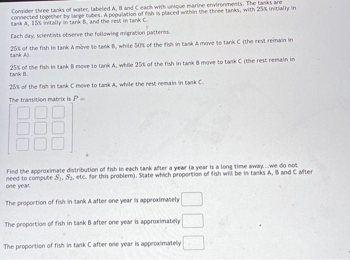Solved Consider three tanks of water, labeled A, B and C | Chegg.com