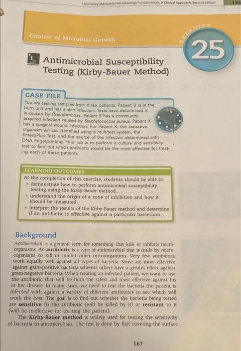 151 Name Lab Report 25 Antimicrobial Susceptibility | Chegg.com