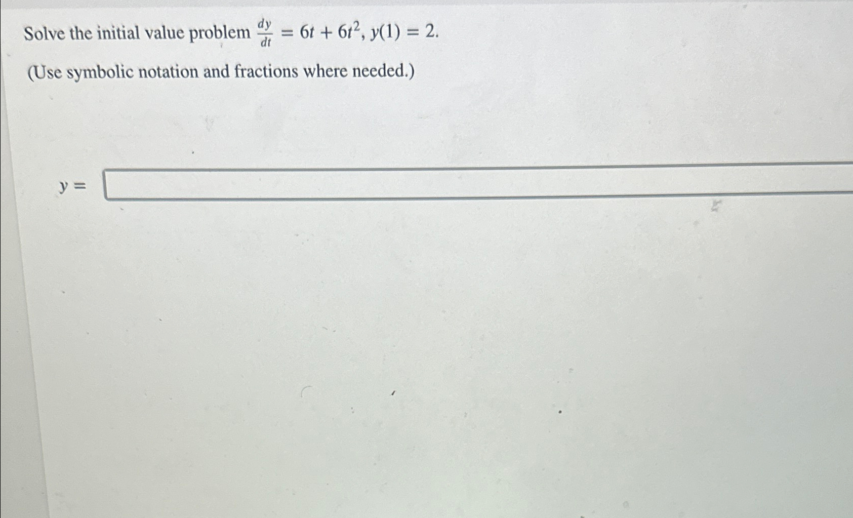 Solved Solve the initial value problem | Chegg.com