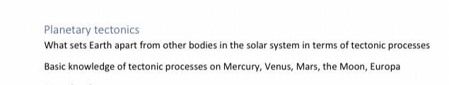 Solved Planetary tectonics What sets Earth apart from other | Chegg.com