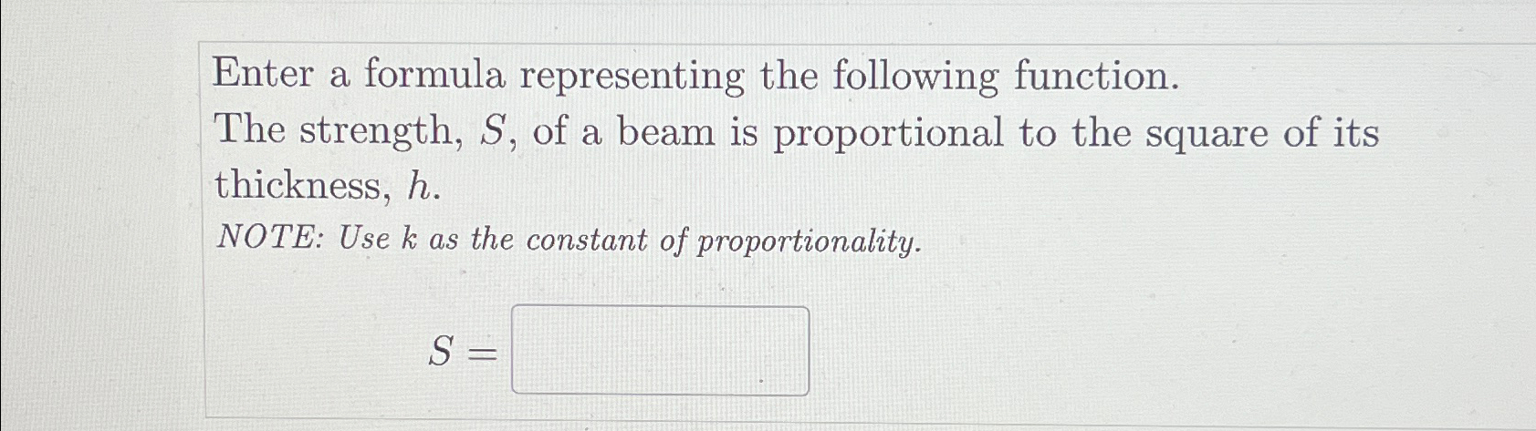 Solved Enter a formula representing the following function. | Chegg.com