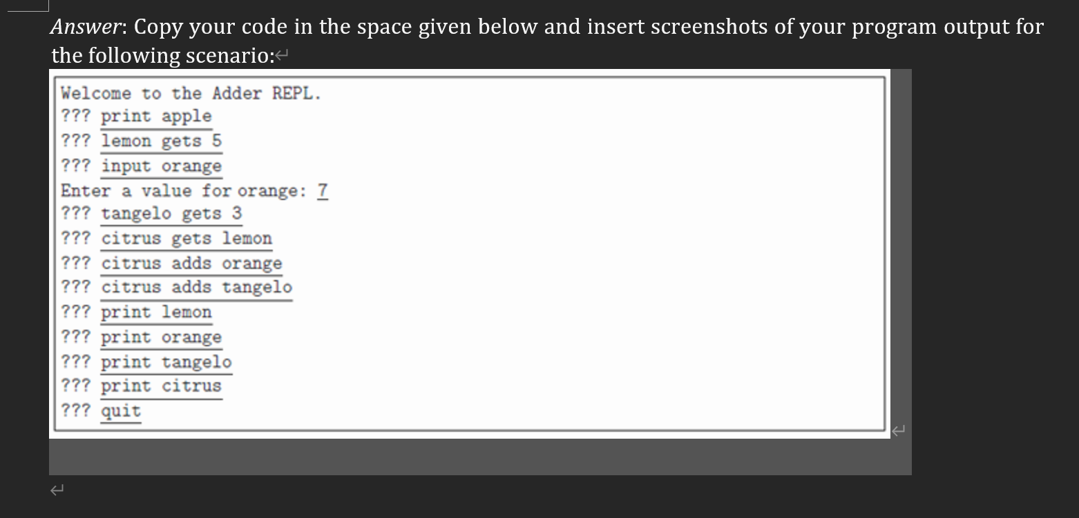 Solved Answer: Copy your code in the space given below and | Chegg.com