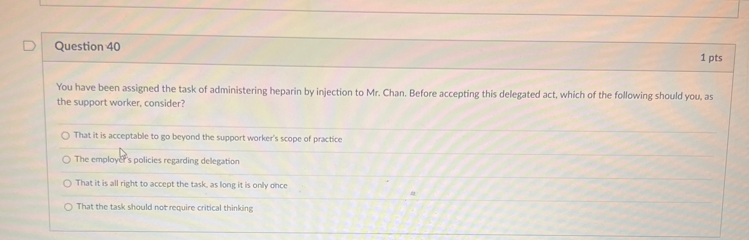 Solved Question 401 ﻿ptsYou have been assigned the task of | Chegg.com