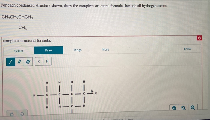 Solved For each condensed structure shown, draw the complete | Chegg.com