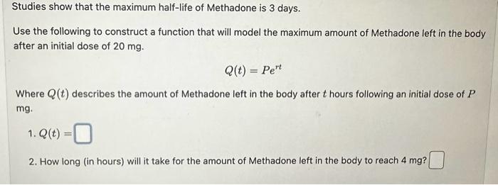 Solved Exponential Functions - Growth and Decay: Problem 5 | Chegg.com
