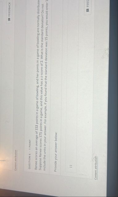 Solved FEEDBACKContent attributionQUESTION 6 - 1 ﻿POINTRenee | Chegg.com
