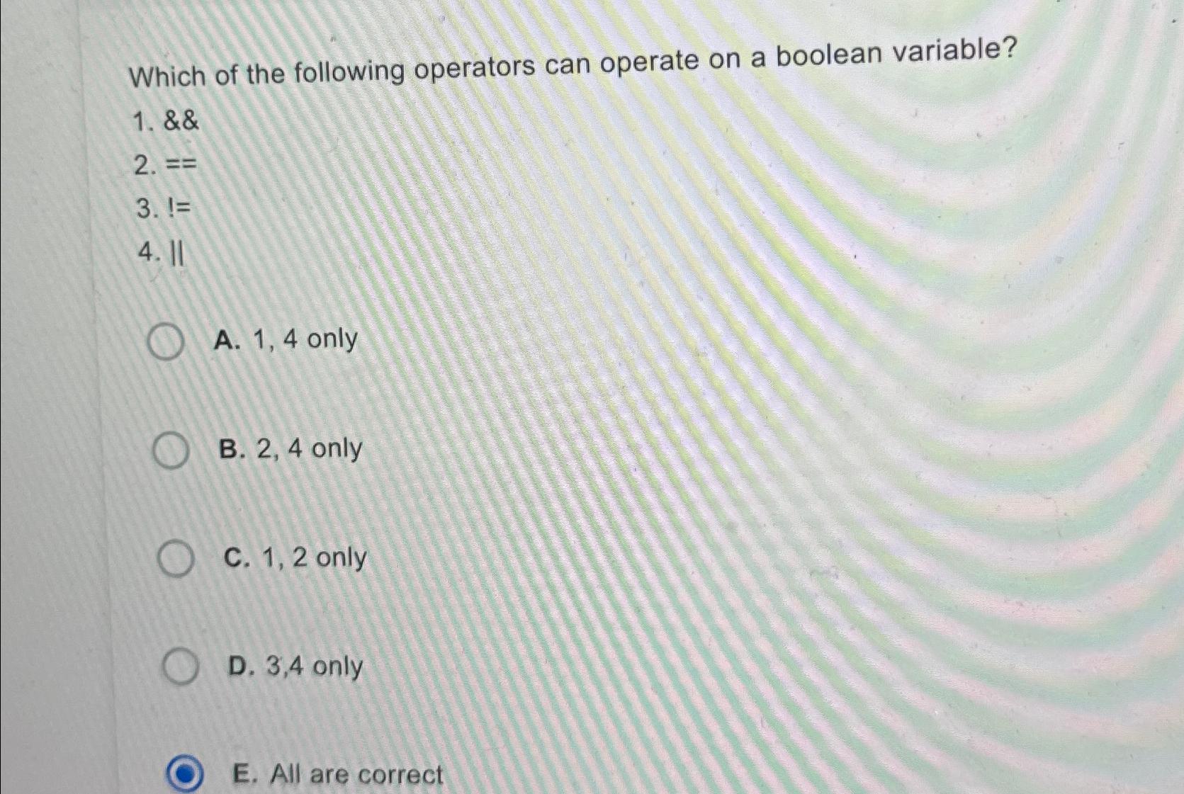 Solved Which of the following operators can operate on a | Chegg.com