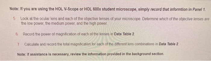 Note: If you are using the HOL V-Scope or HOL 600x | Chegg.com