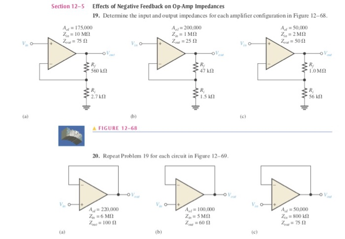Solved Section 12-5 Effects of Negative Feedback on Op-Amp | Chegg.com