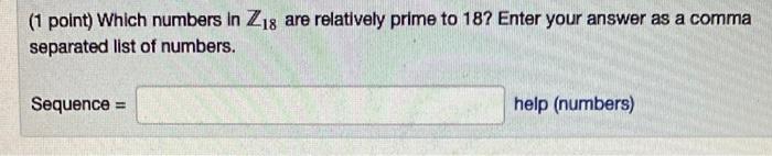 Solved (1 point) Compute the following modular inverses. | Chegg.com