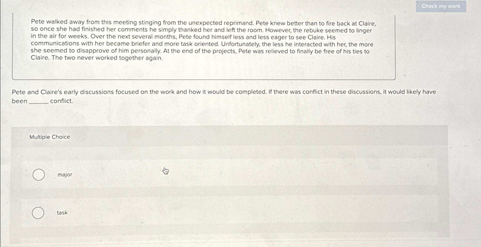 Solved Pete walked away from this meeting stinging from the | Chegg.com