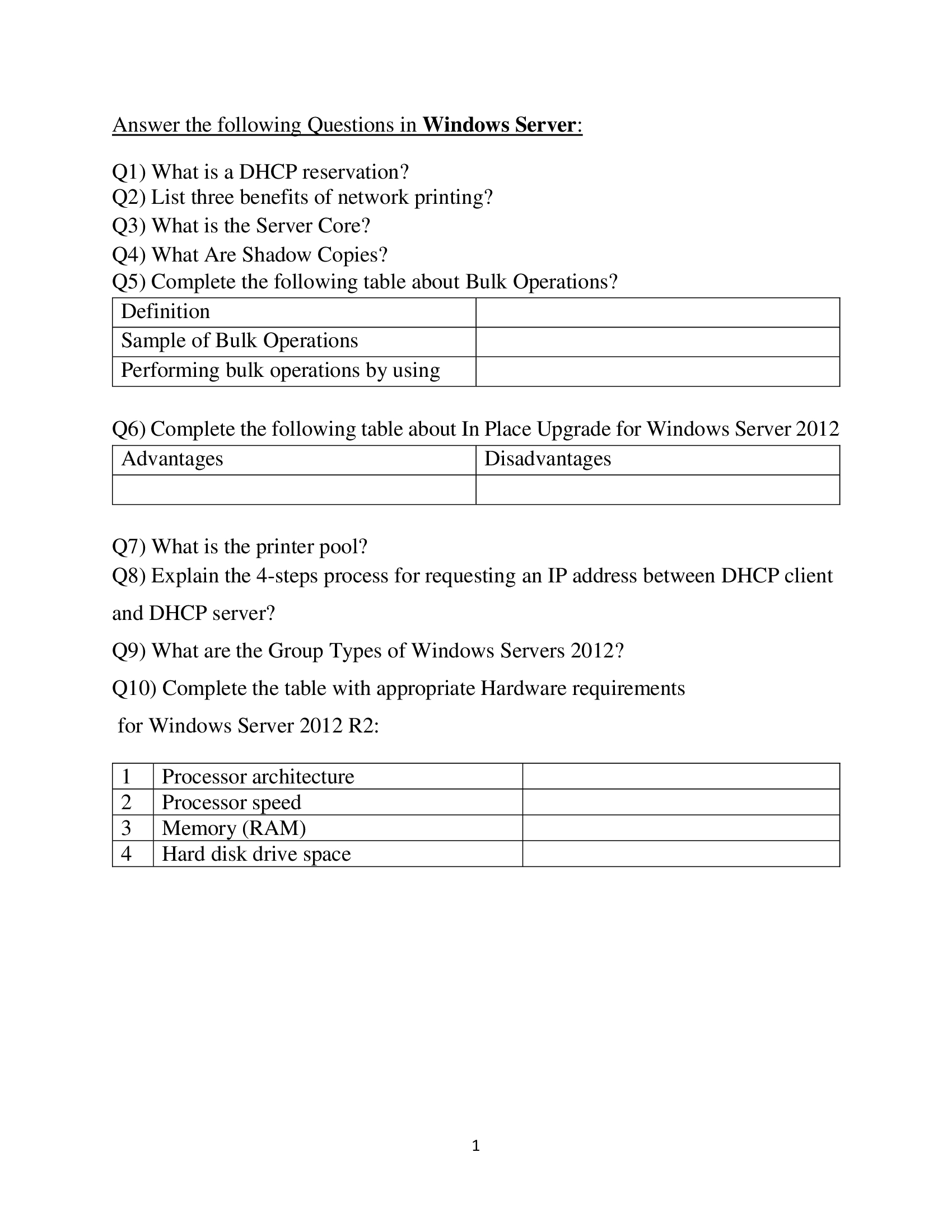 Solved Answer the following Questions in Windows Server:Q1) | Chegg.com