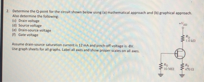 Solved Determine the Q-point for the circuit shown below | Chegg.com