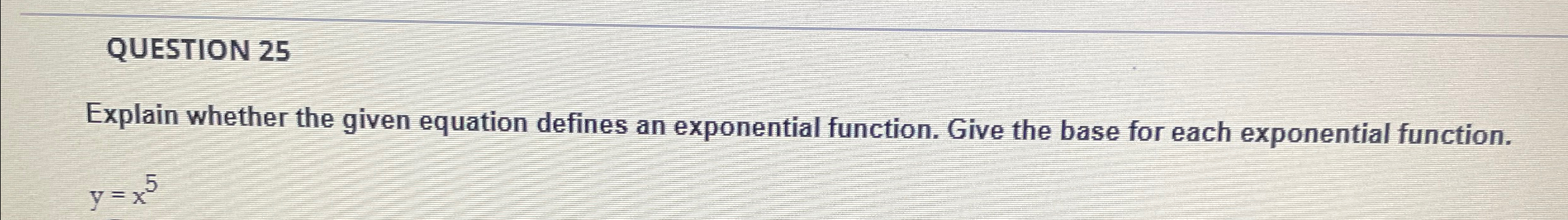 Solved QUESTION 25Explain whether the given equation defines | Chegg.com