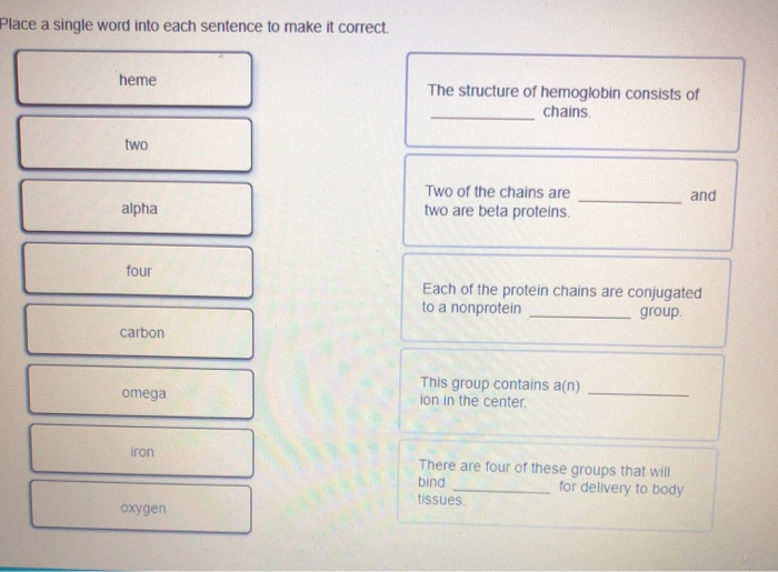 Solved Place a single word into each sentence to make it | Chegg.com