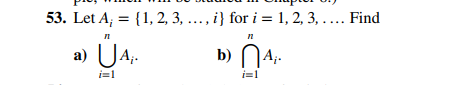 Solved Let Ai={1,2,3,dots,i} ﻿for i=1,2,3,dots. | Chegg.com
