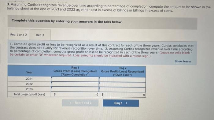 Solved Curtiss Construction Company, Inc., entered into a | Chegg.com
