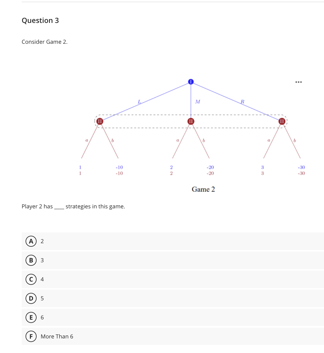 Solved Question 3Consider Game 2.Game 2Player 2 ﻿has | Chegg.com