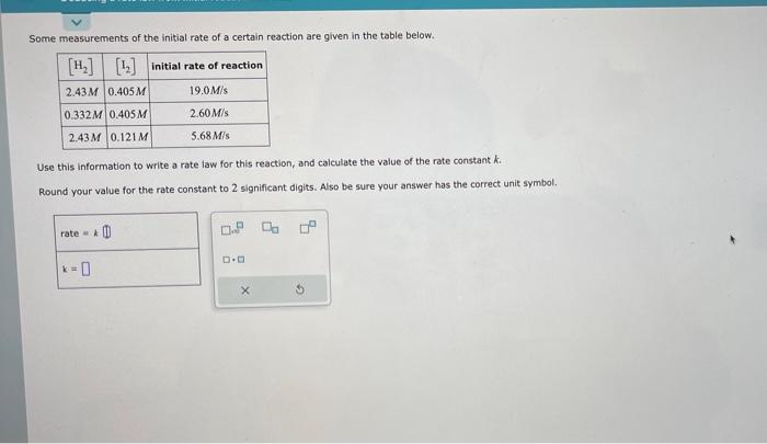 [Solved]: aleks help Some measurements of the initial rate o
