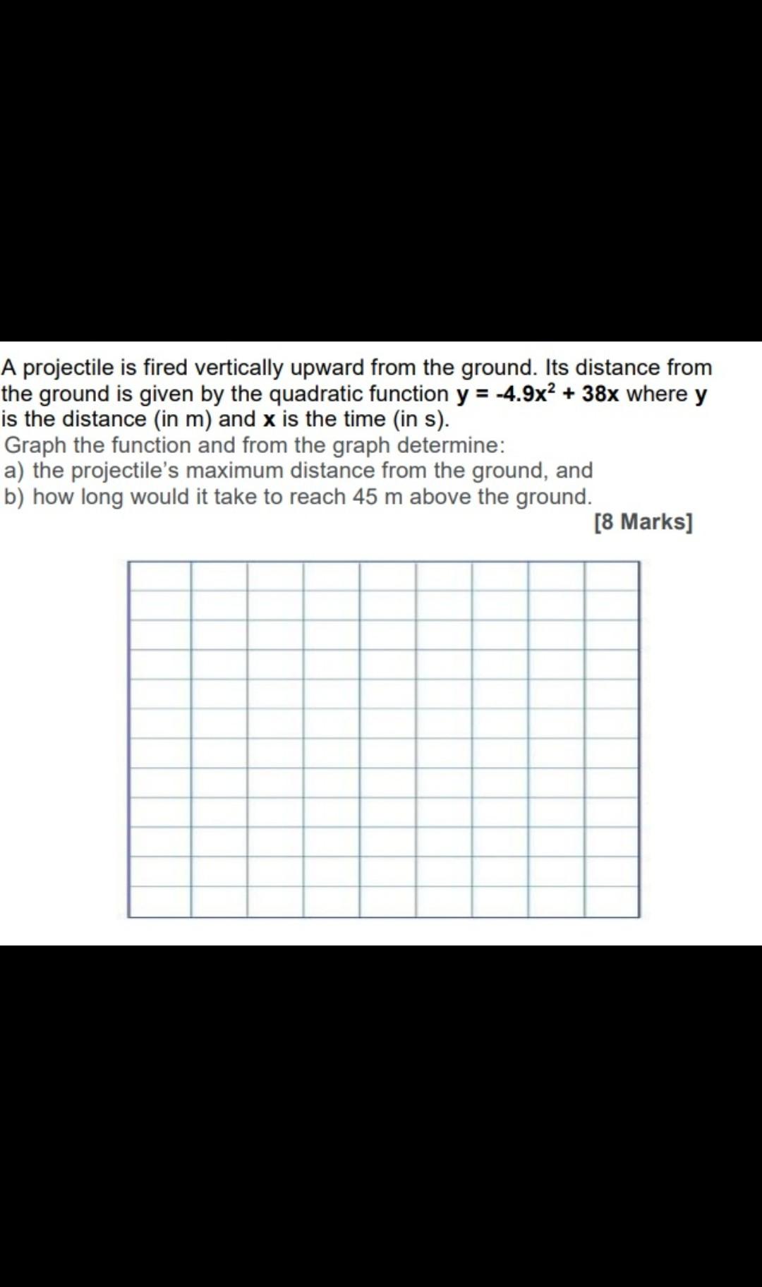 Solved 6. A projectile is fired vertically upward from the | Chegg.com