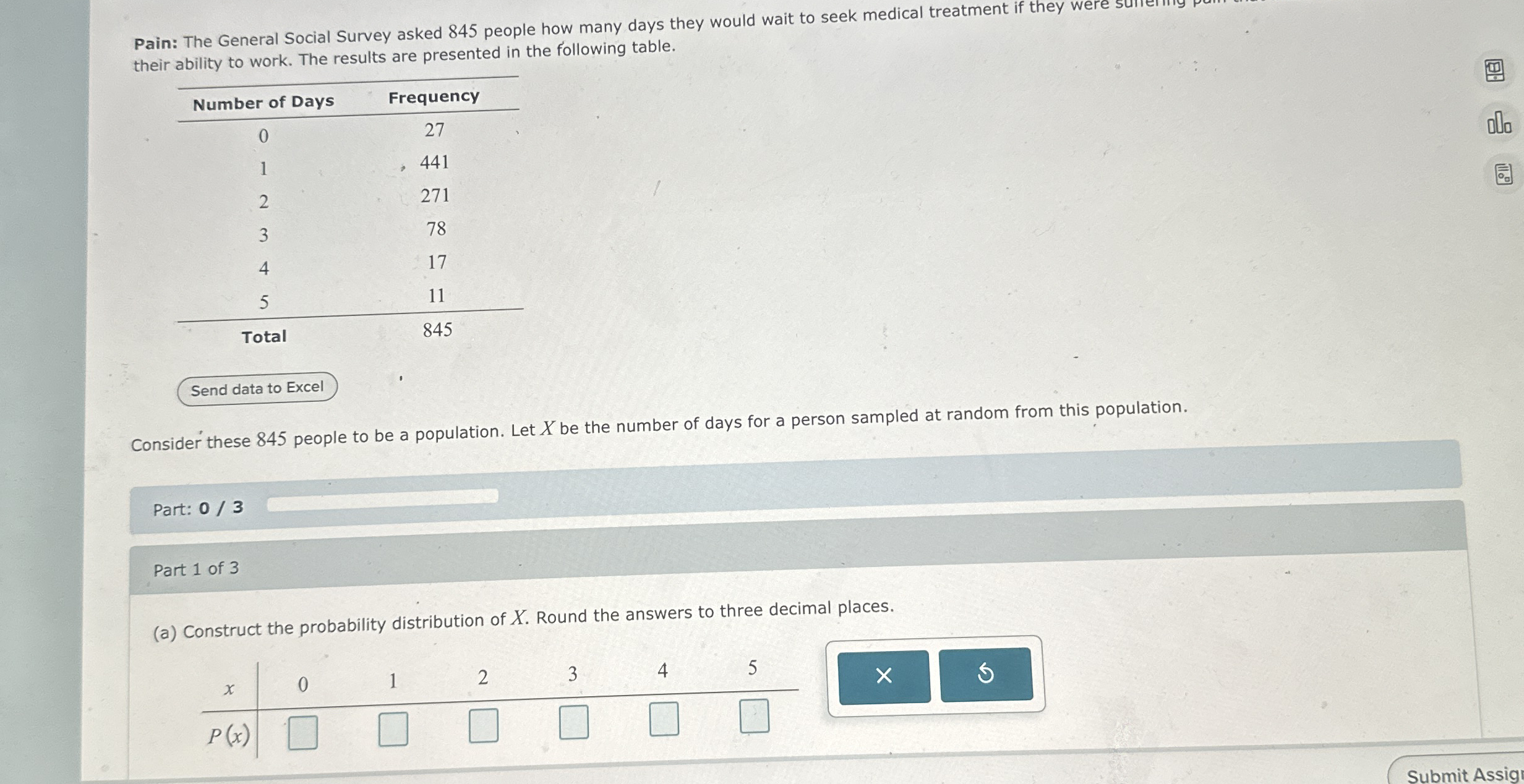 Solved Pain: The General Social Survey asked 845 ﻿people how | Chegg.com