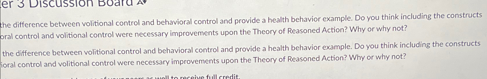 Solved the difference between volitional control and | Chegg.com