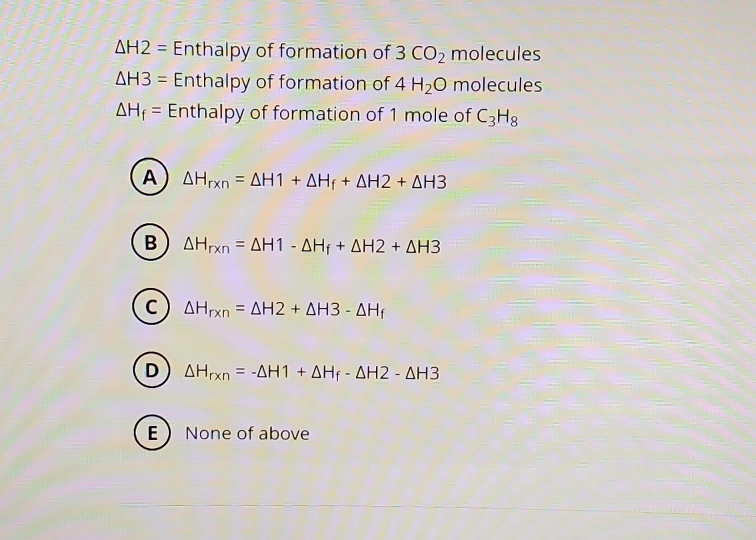 Solved The Ahrxn For The Following Reaction Is ΔΗΓΜΗ C3hg
