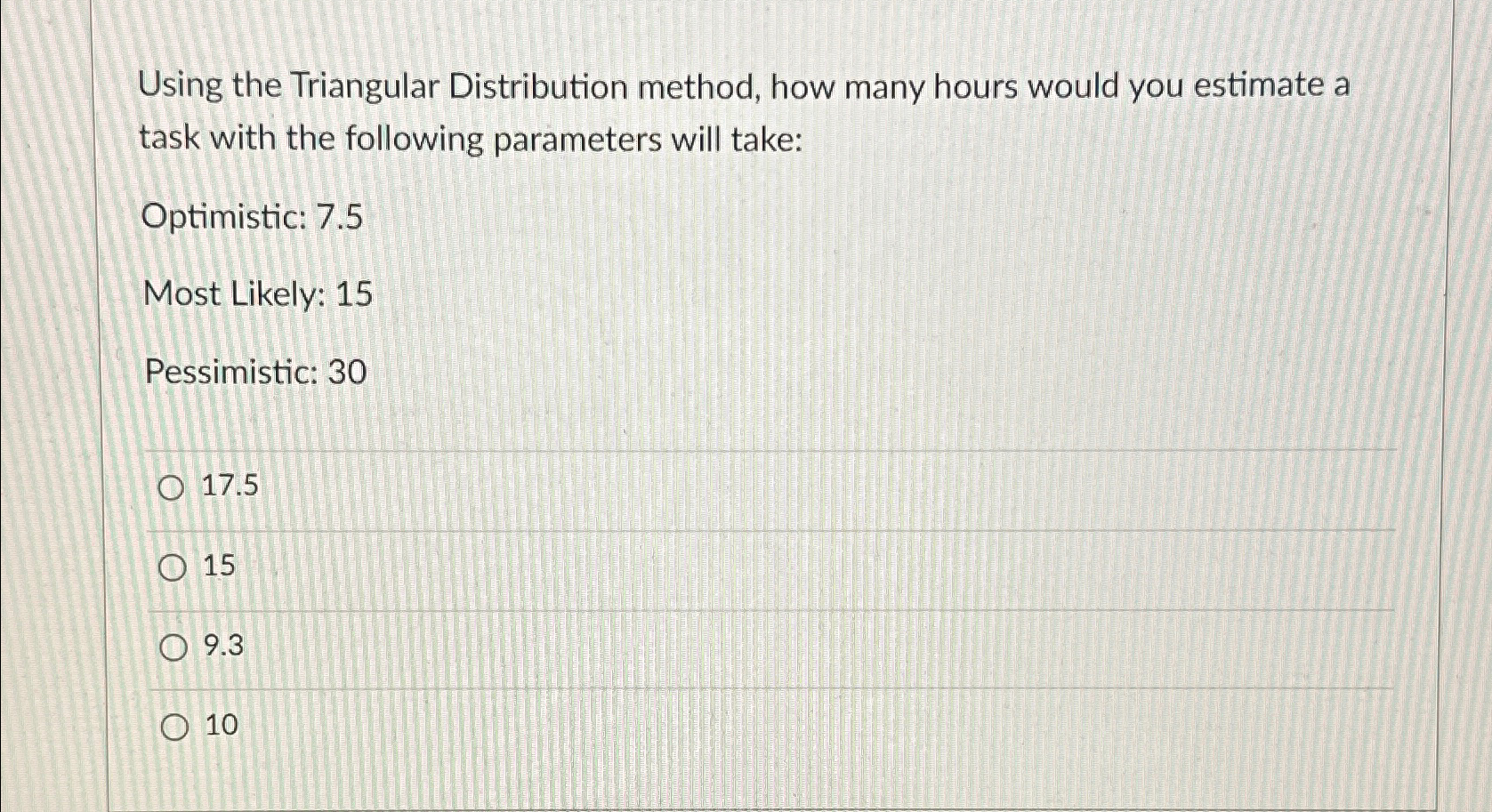 Solved Using the Triangular Distribution method, how many | Chegg.com