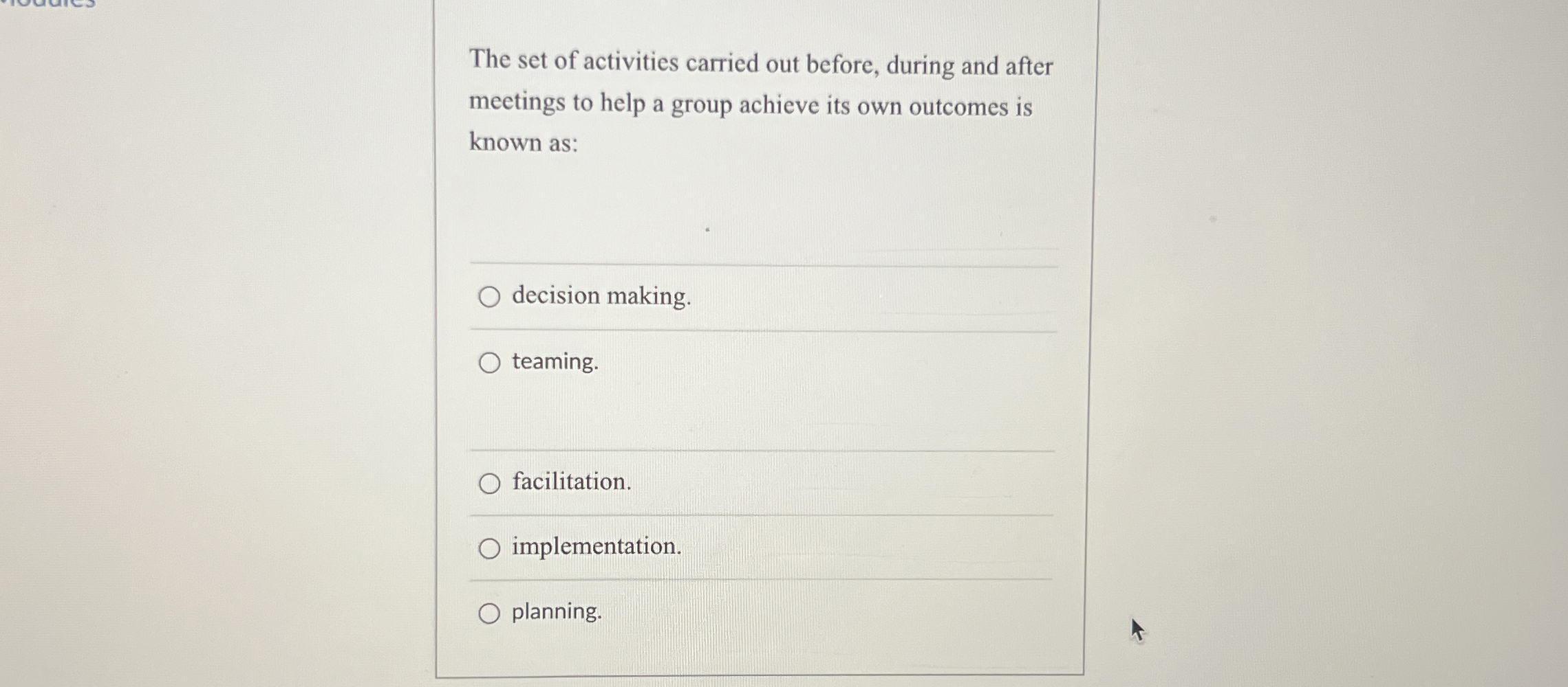 Solved The set of activities carried out before, during and | Chegg.com