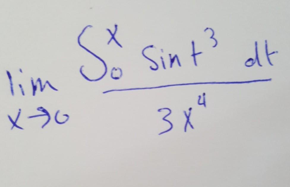 Solved Sint3 elt lim xo 3 ЗХ | Chegg.com