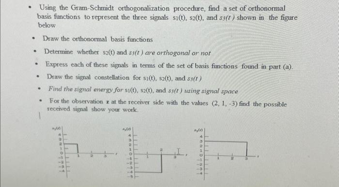 Solved - Using the Gram-Schmidt orthogonalization procedure, | Chegg.com