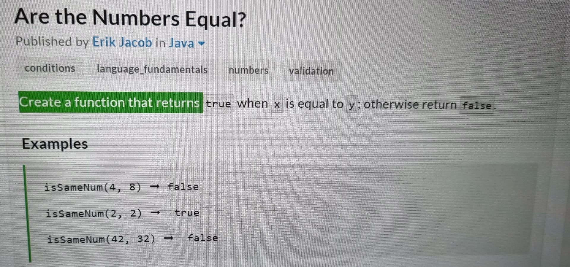 Solved Are the Numbers Equal? Published by Erik Jacob in | Chegg.com
