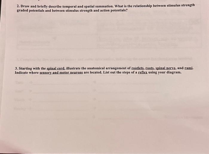 Solved 2. Draw and briefly describe temporal and spatial | Chegg.com