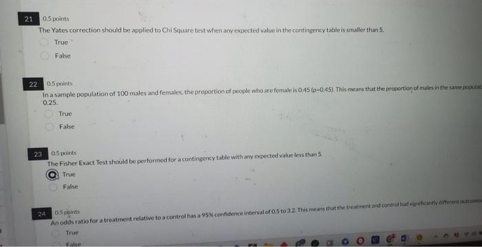 Solved 0 5 Points The Yates Correction Should Be Applied To
