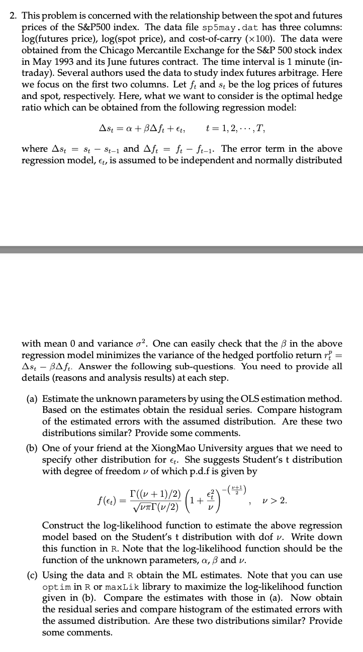 Solved This is an assignment from econometrics course. I | Chegg.com