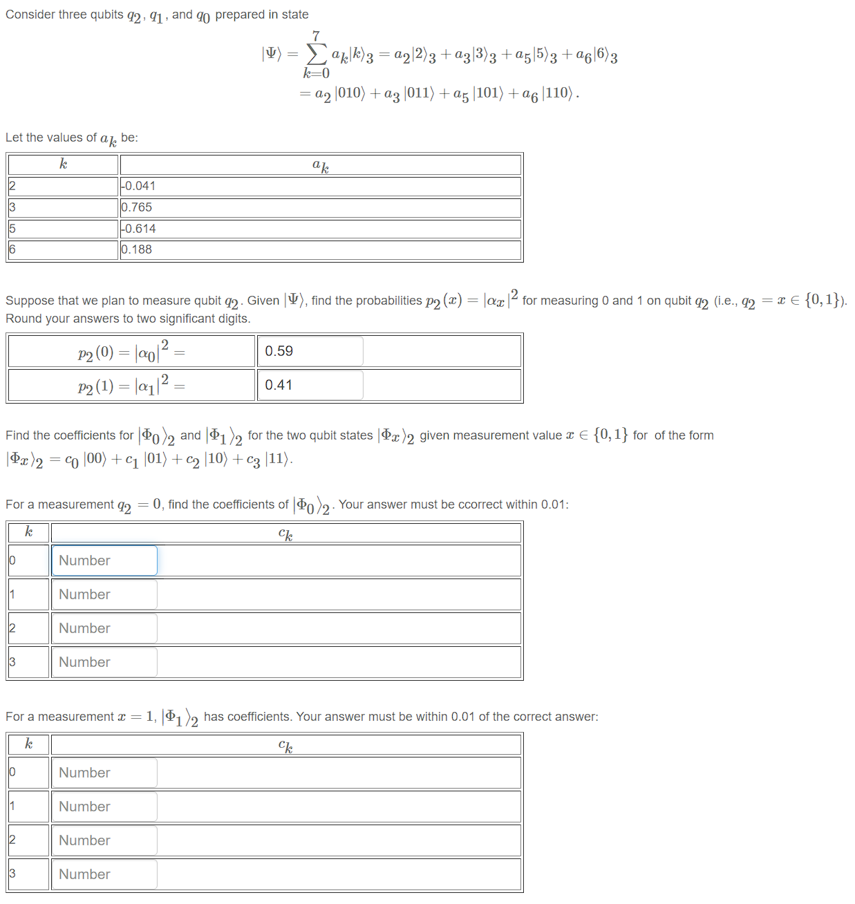 Solved Consider three qubits q2,q1, ﻿and q0 ﻿prepared in | Chegg.com